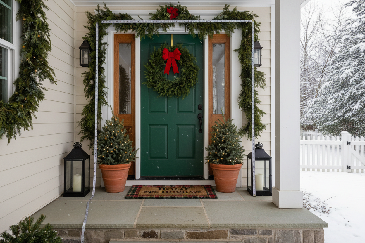 How Long Should Christmas Garland Be for a Front Door, Porch, or Stair ...