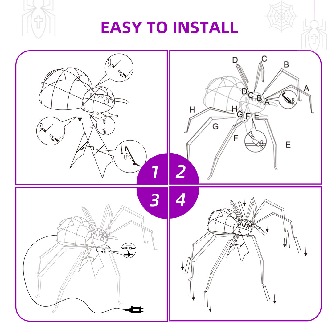 Giant Spider | Halloween Decorations Outside | HOYECHI – HOYECHI ...